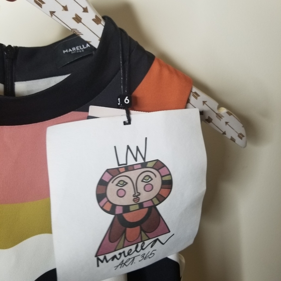 MARELLA | Dresses | Nwt Marella X Art 365 Geo Printed Shift Dress ...